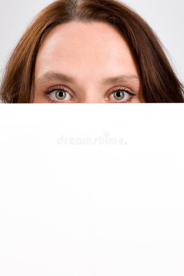 Girl Behind Sign Board Gray Stock Photos - Free & Royalty-Free Stock ...