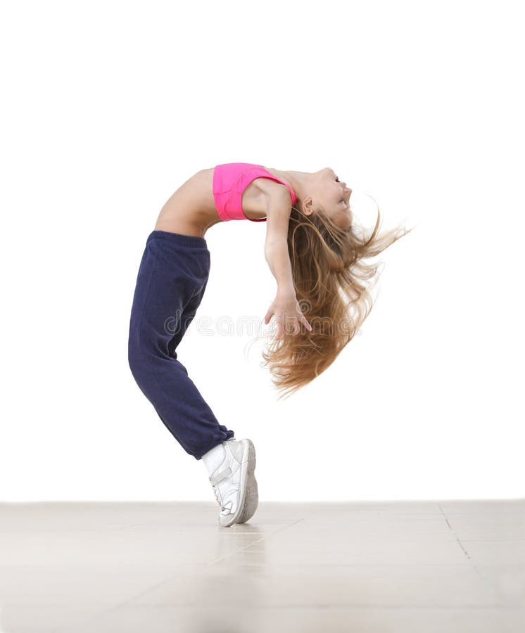 Gym girl bending backwards stock image. Image of adult - 13187869