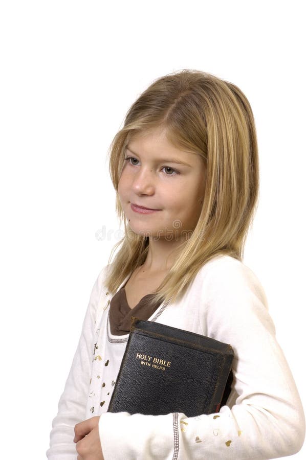 Girl with Bible stock photo. Image of teen, lady, cute - 3645066