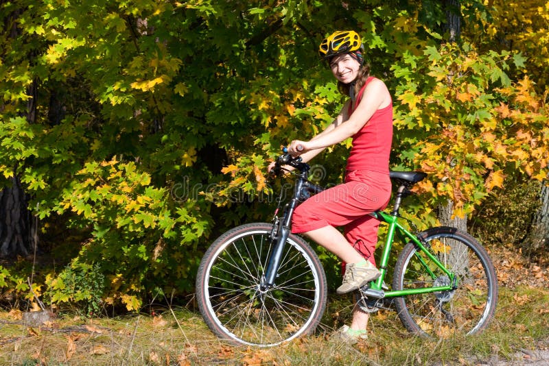 Girl biking stock image. Image of outdoors, cycling, adult - 11387443