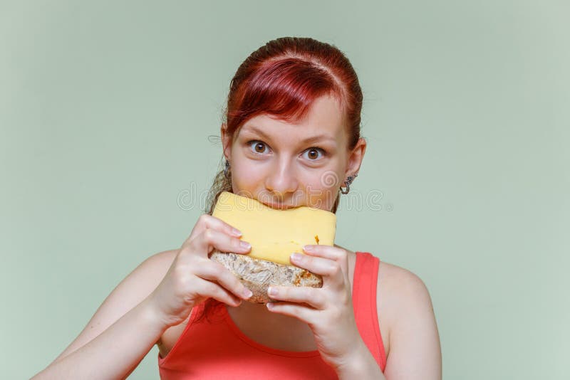 Beautiful Girl Bites Cheddar Stock Photos - Free & Royalty-Free Stock ...