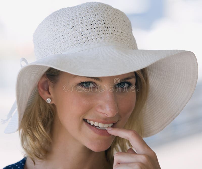 Girl biting finger stock image. Image of blonde, biting - 11367169