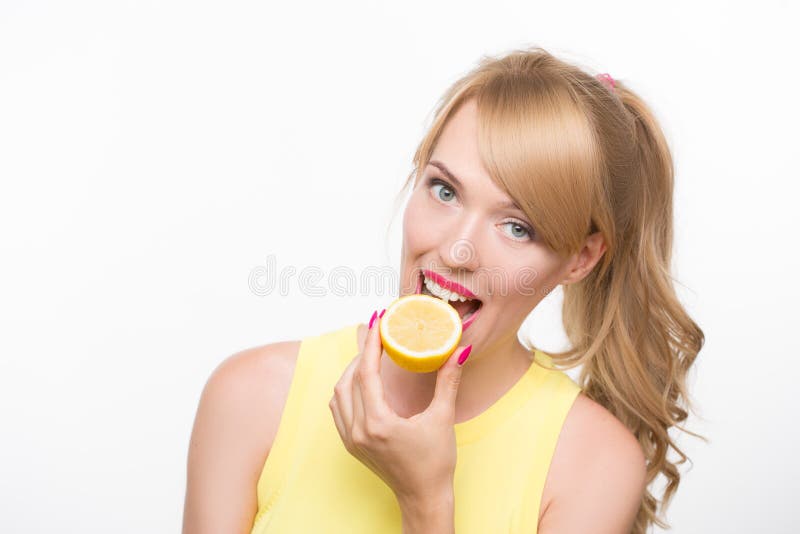 Young Girl Biting Lemon Stock Photos - Free & Royalty-Free Stock Photos ...