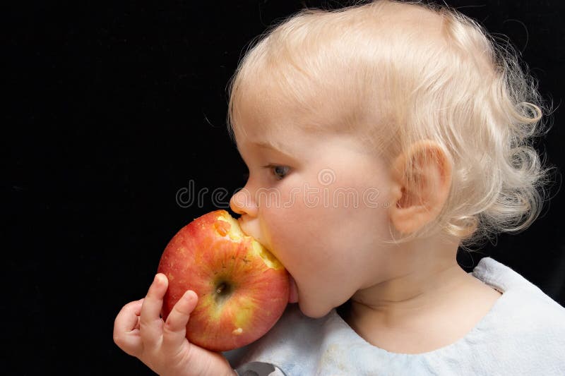 Child Bitting His Mother Cheek Stock Photo - Image of childhood, lovely ...