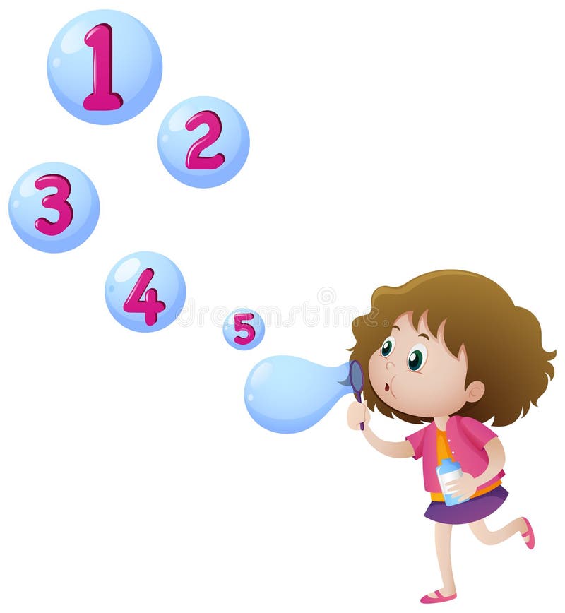 Bubbles numbers stock vector. Illustration of design - 23163780