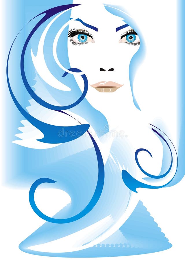 Blue Eyes Stock Vector Illustration Of Attractive Glamour 24432959