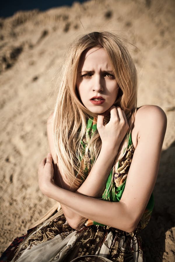 Girl in boho chic dress stock photo. Image of travel - 110185228