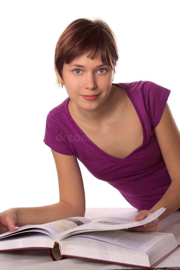 Girl with the book stock image. Image of lifestyle, human - 12730017