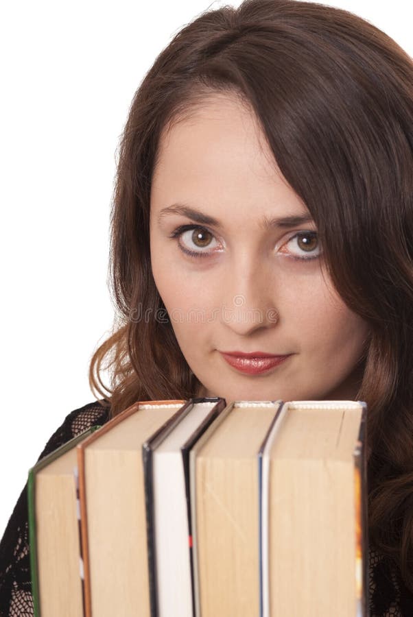 Girl with a book stock photo. Image of student, college - 12891082