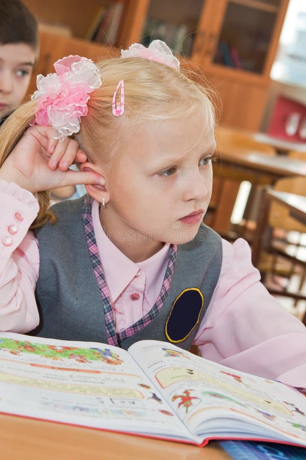 Girl with a book stock image. Image of childhood, cute - 16512777