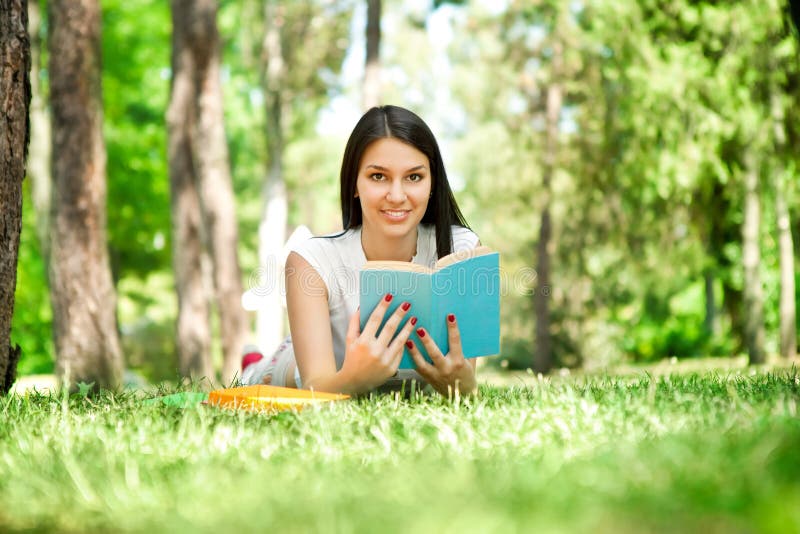 Girl with book stock photo. Image of horizontal, caucasian - 20914082