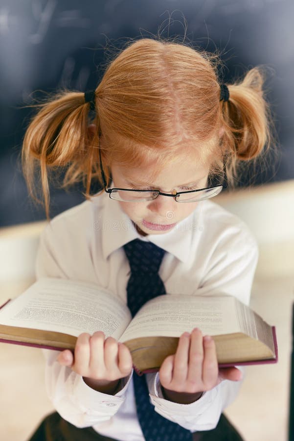 Girl with book stock image. Image of intellect, home - 29402127