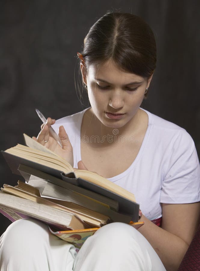 Young Writer stock photo. Image of author, writing, girl - 5487776