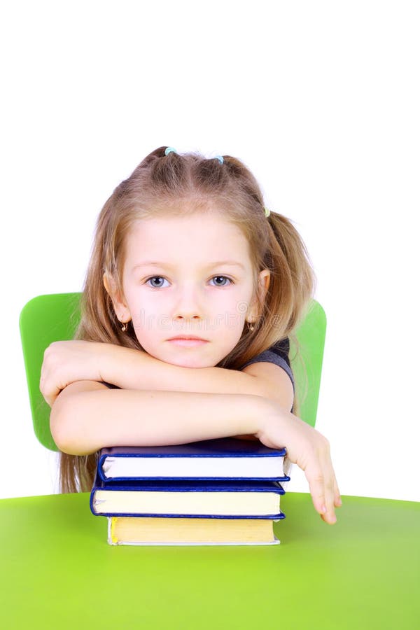 Girl and books stock photo. Image of happy, education - 36605784