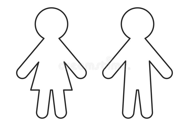 Girl and Boy Vector Set stock vector. Illustration of girl - 276066778