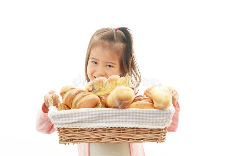 Girl with bread stock image. Image of field, beautiful - 32745627