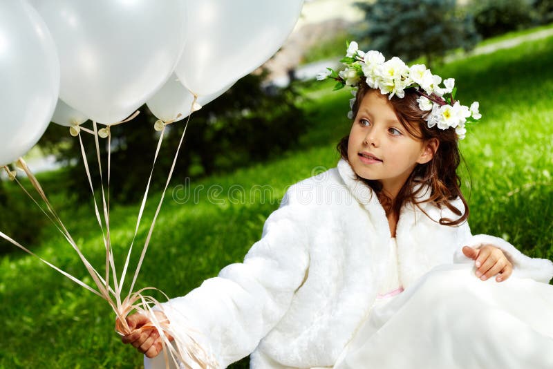 Girl bride stock image. Image of occasion, bride, cute - 23566093