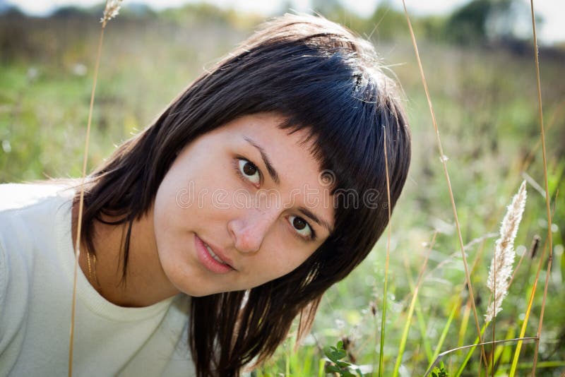 Girl, brunette stock image. Image of october, people - 17741985