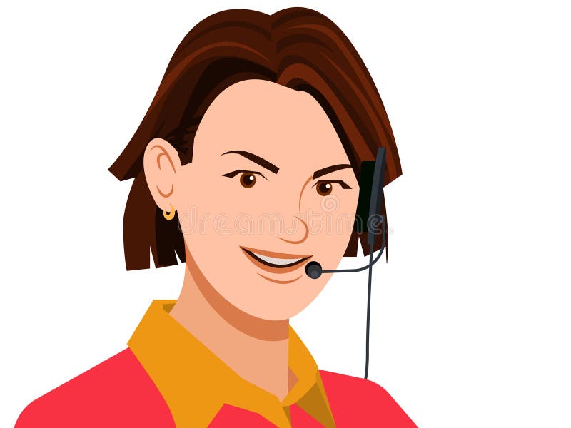 Girl Calling stock vector. Illustration of cartoon, business - 345483674