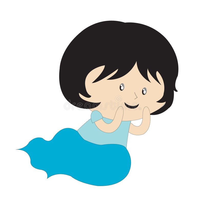 Girl Calling Out To Someone. Vector Illustration Decorative Design ...