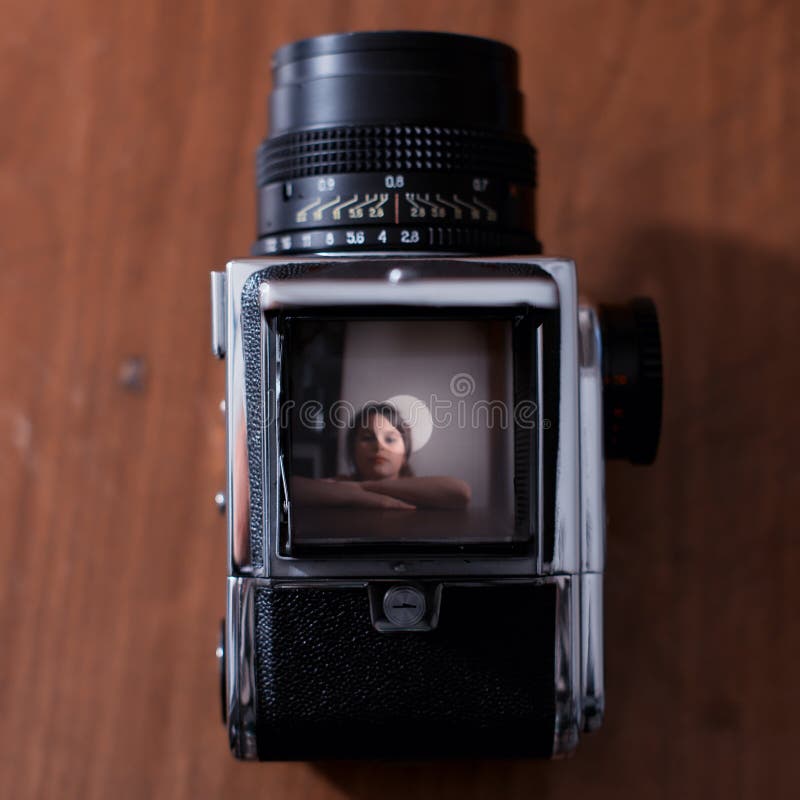 Girl in camera view finder stock image. Image of white - 26568147