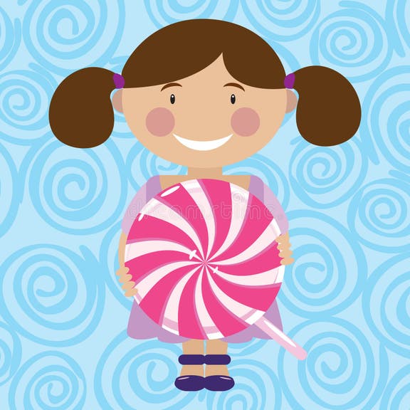 Cartoon Girl Eating Candy Stock Illustrations – 800 Cartoon Girl Eating ...