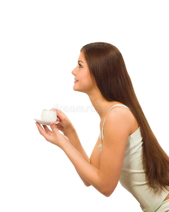 A cap of coffee for you stock photo. Image of girl, beauty - 11092892