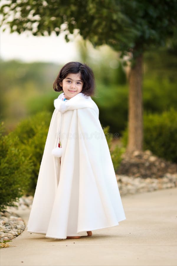 Girl in cape stock photo. Image of fluff, autumn, fluffy - 6612108