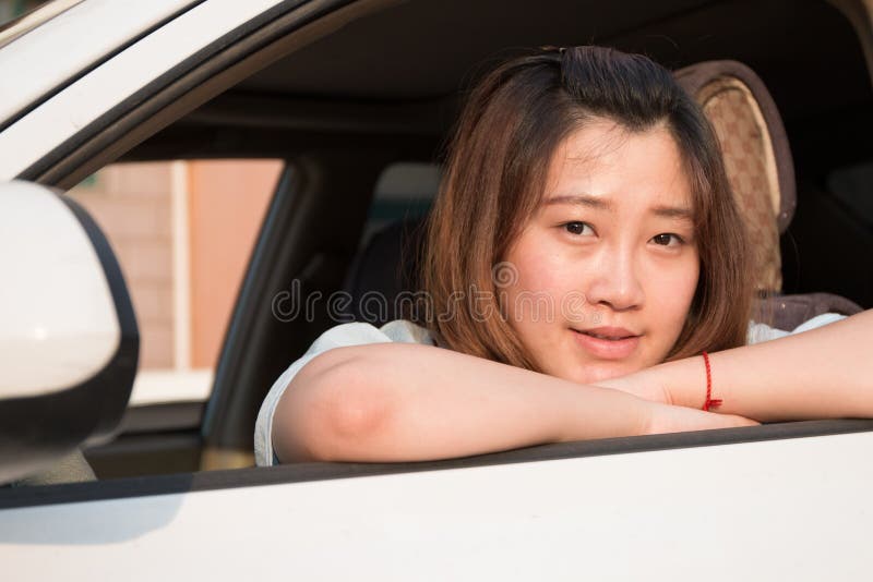 Girl In The Car Stock Image Image Of Looking Driving 74790461 8762