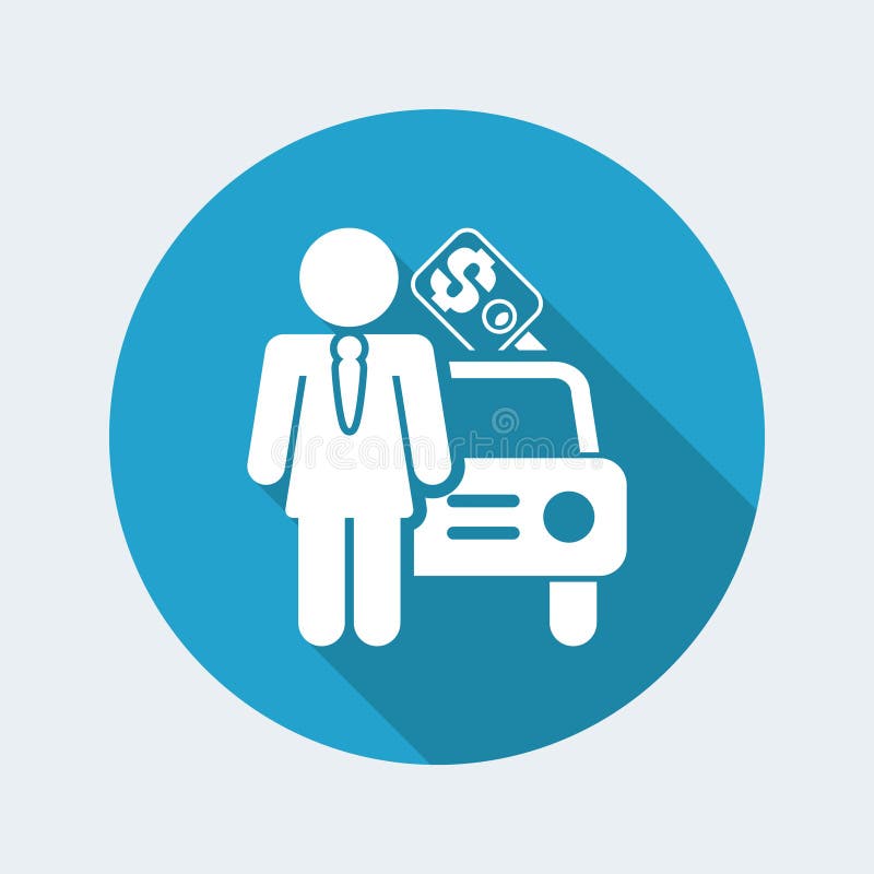 Girl car seller icon stock vector. Illustration of icon - 96394838