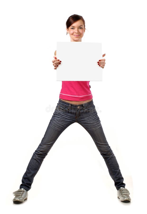 Girl With A Card Picture. Image: 17518327