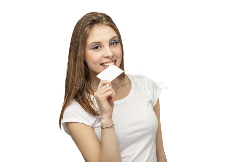 Girl with Card and Moneybox Stock Photo - Image of bank, banking: 40660522