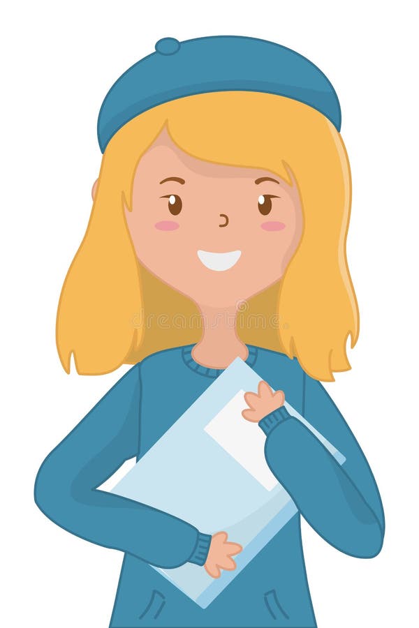 Girl Cartoon of School Design Stock Vector - Illustration of knowledge ...