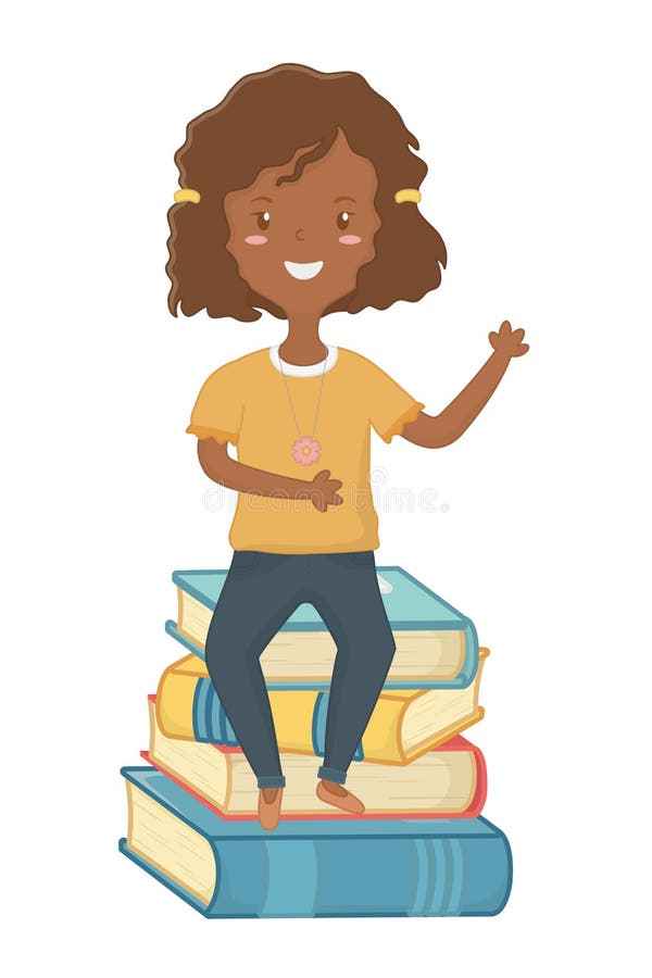 Girl Cartoon of School Design Stock Vector - Illustration of study ...