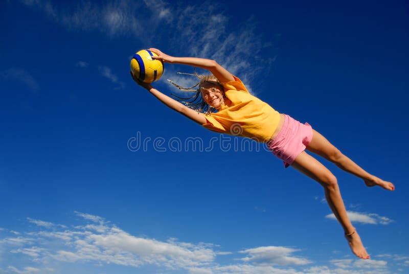 Girl catching ball stock photo. Image of activity, female - 3646782