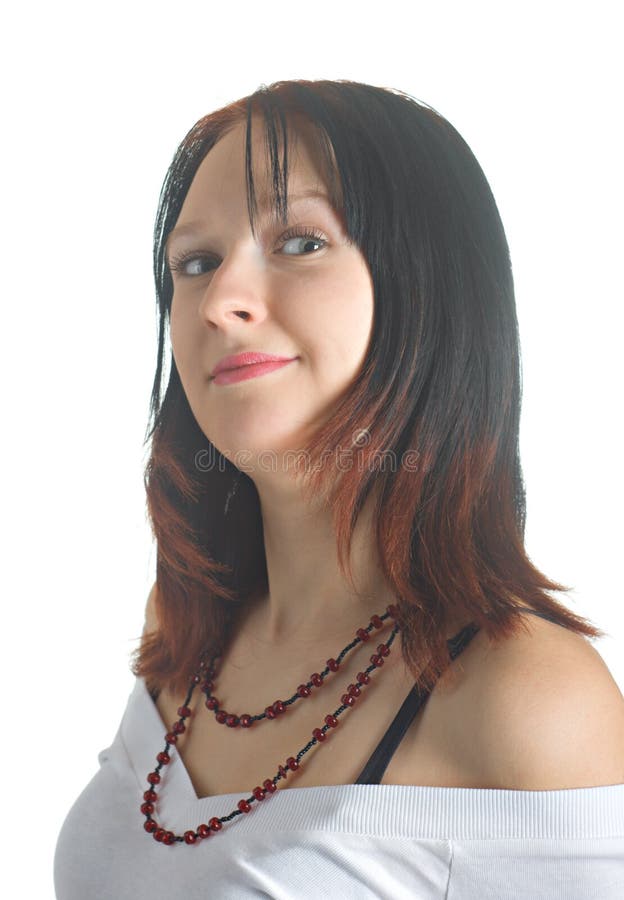 Girl with a cheerful look stock image. Image of youth - 9149207