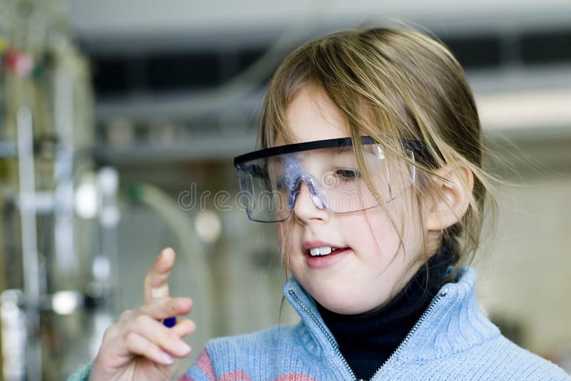 Girl in chemical lab stock image. Image of instrumentsmile - 1487927