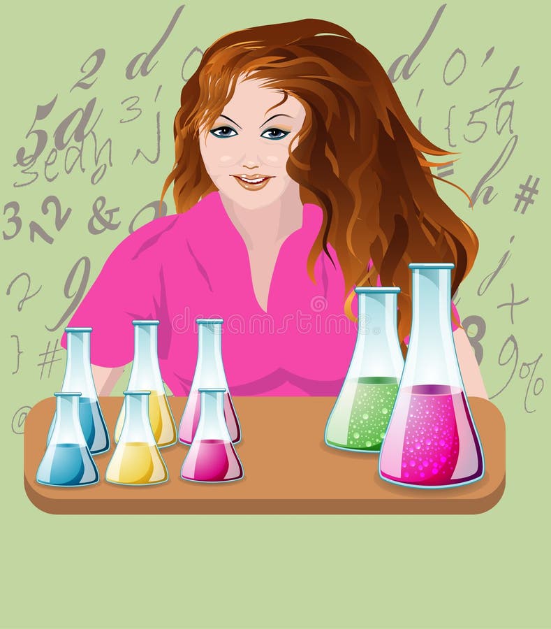 Girl Chemistry Lab Stock Illustrations – 2,318 Girl Chemistry Lab Stock ...