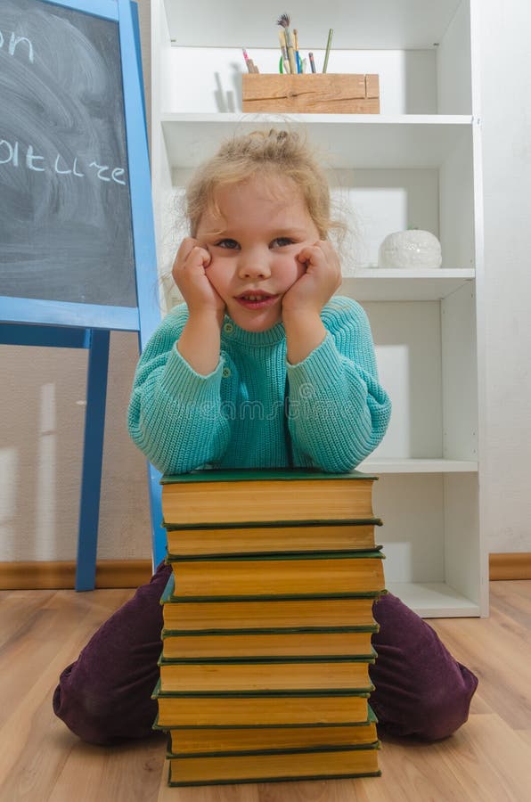 Elementary School Student with a Book Stock Photo - Image of elementary ...