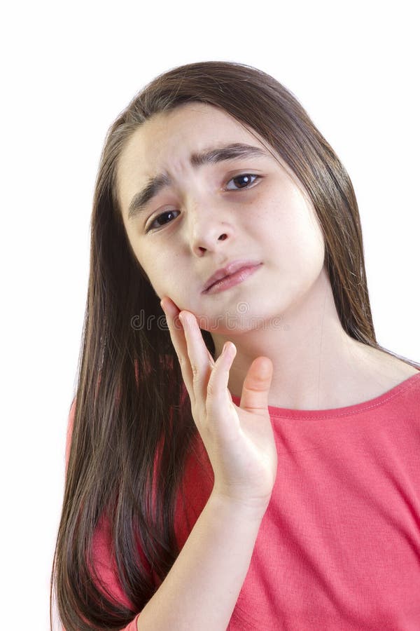 Girl child with toothache stock photo. Image of isolated - 36730356