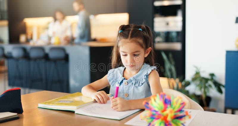 Girl, Child and Writing with Homework, Education and Learning with ...