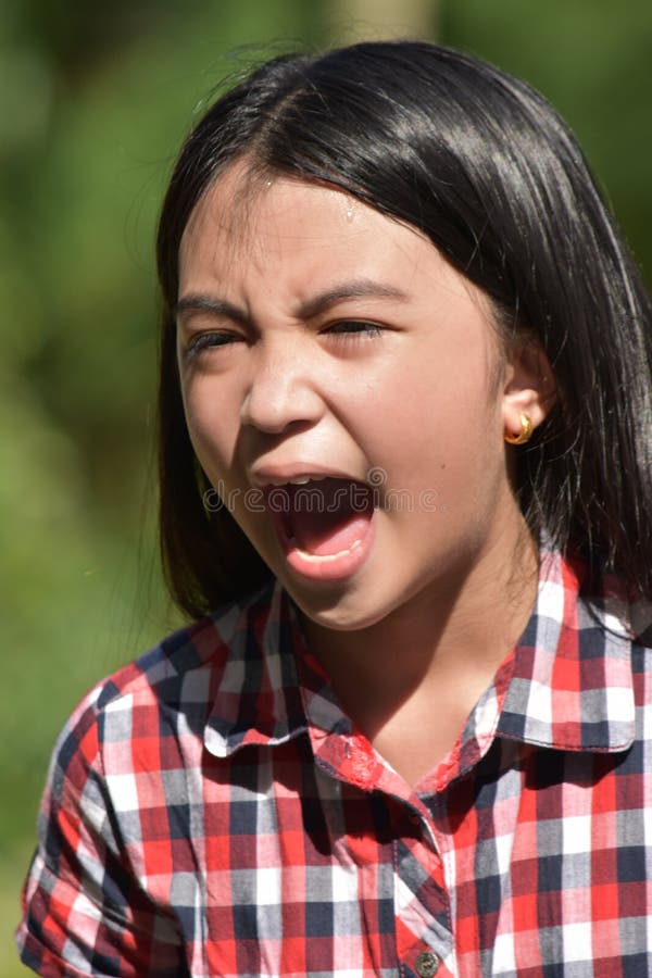 A Girl Child Yelling stock image. Image of youth, yells - 140698765