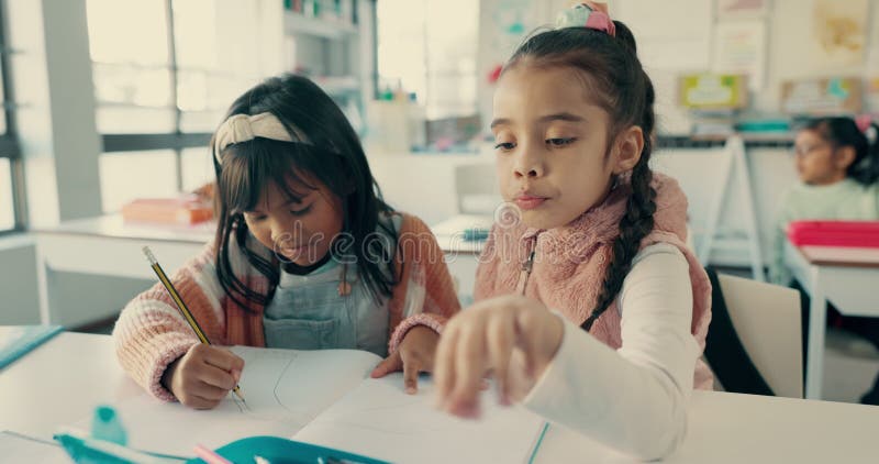 Girl Child, Education and Student Writing in Classroom with Learning ...
