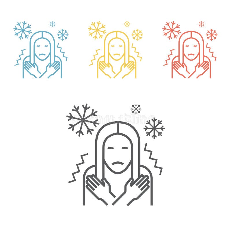 Shivering Icon Isolated White Background Stock Illustrations – 34 ...