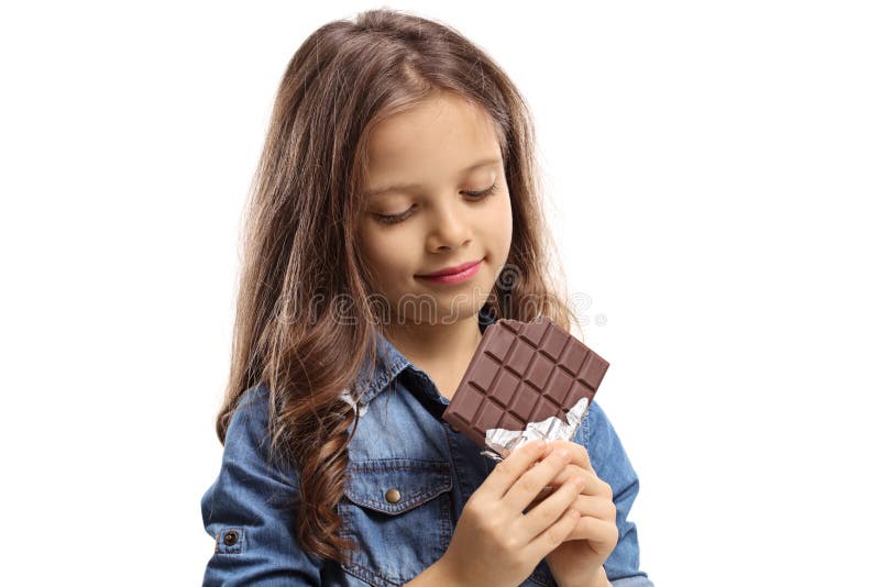 Girl With Chocolate On Her Face Stock Image - Image of choco, sugar ...