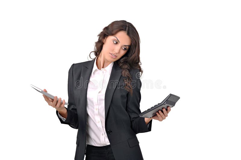 Girl Chooses Graphics Tablet Calculator Stock Photos - Free & Royalty ...