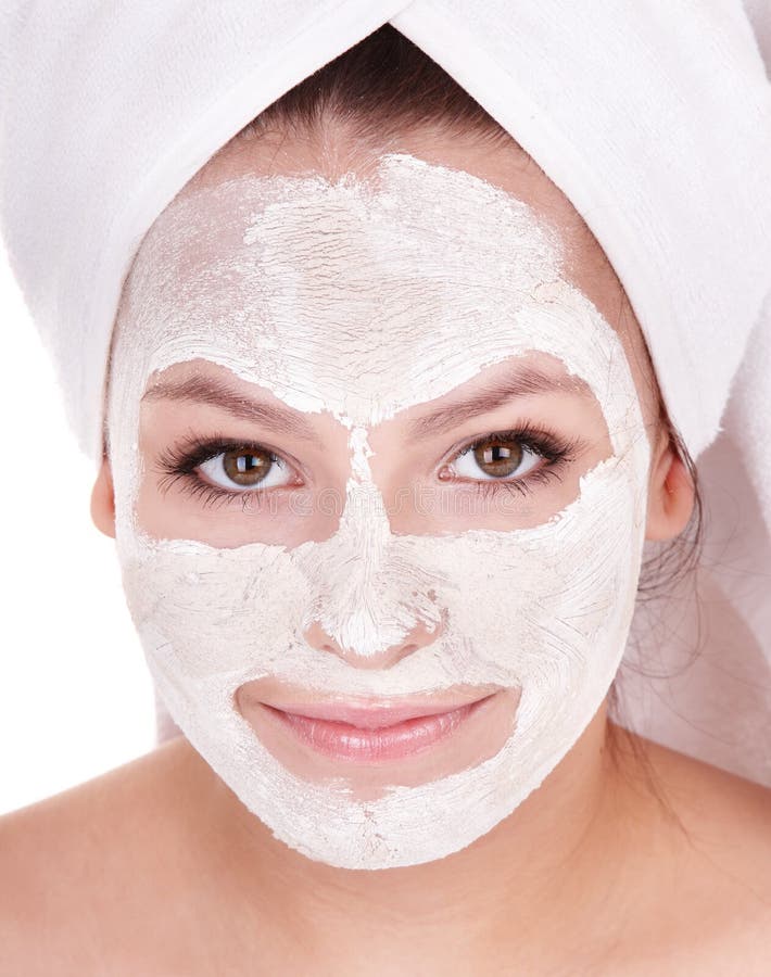 Clay Facial Mask in Beauty Spa. Stock Image - Image of salon, care ...