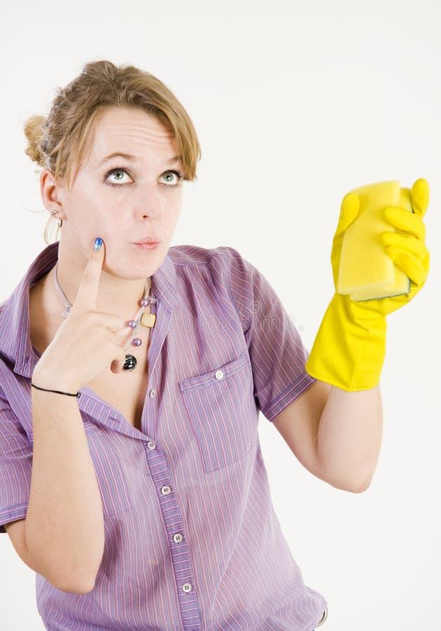 Cleaning lady stock photo. Image of female, cleaning - 18481148
