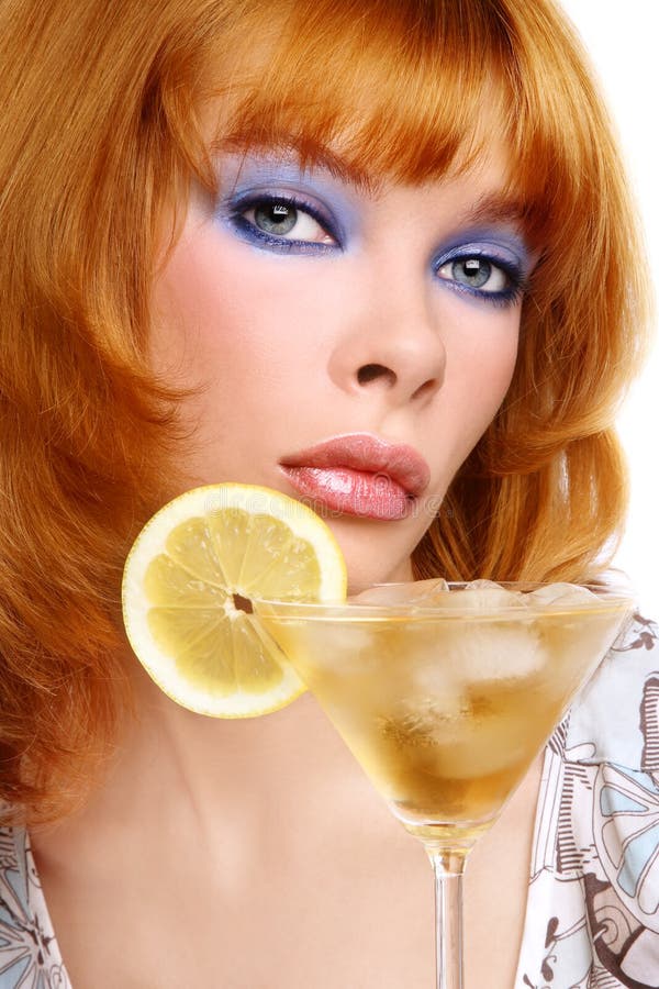 Girl with cocktail stock photo. Image of cocktail, glamorous - 14460904