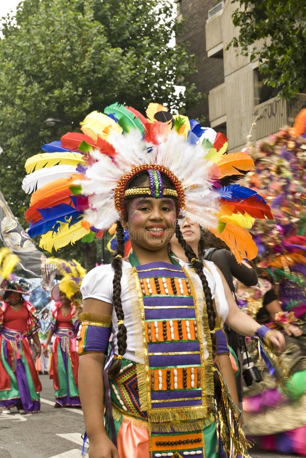 Girl in a Colourful Costume at the Carnival Editorial Stock Photo ...